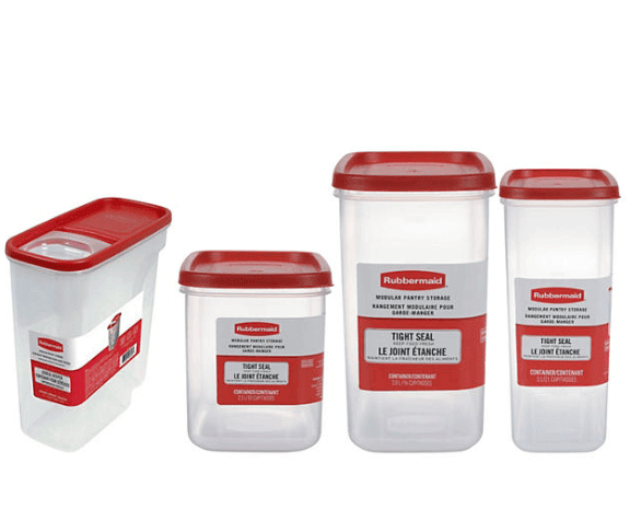 Rubbermaid Modular Pantry Food Storage Containers, Variety Pack (Set of 4)